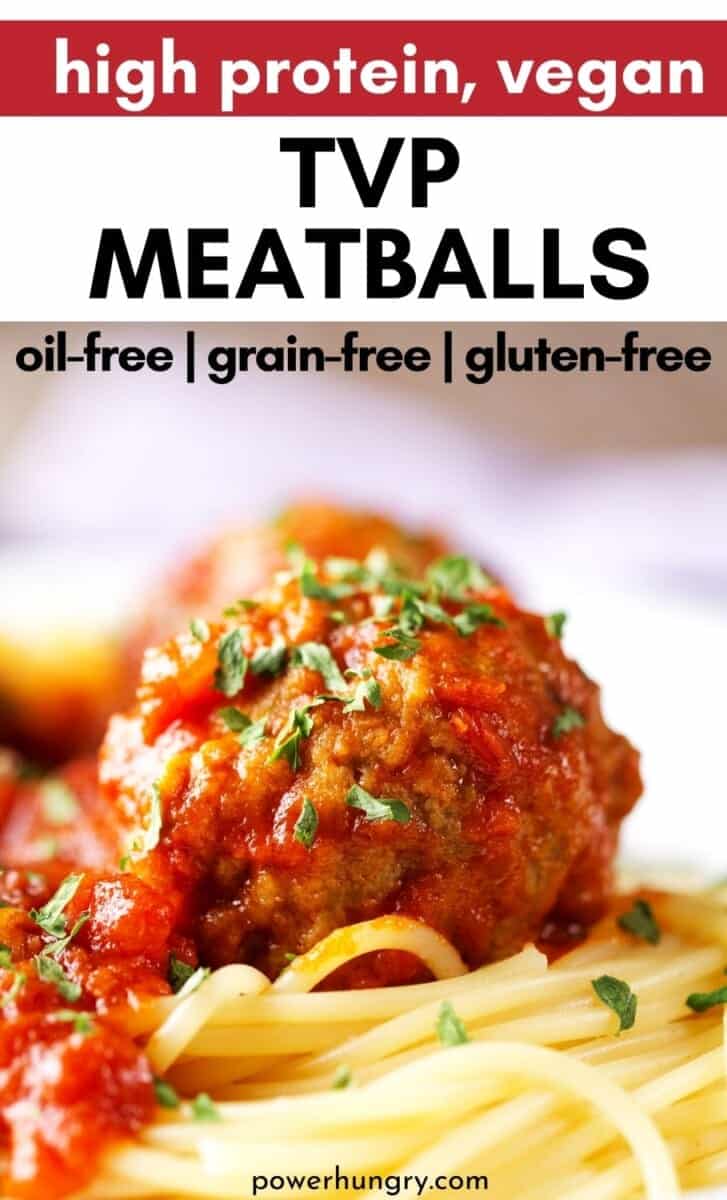 Easy Vegan TVP Meatballs (high protein, grain-free)- power hungry