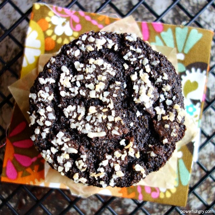 Vegan Sunflower Chocolate Crinkle Cookies (GF, oil-free) | powerhungry®